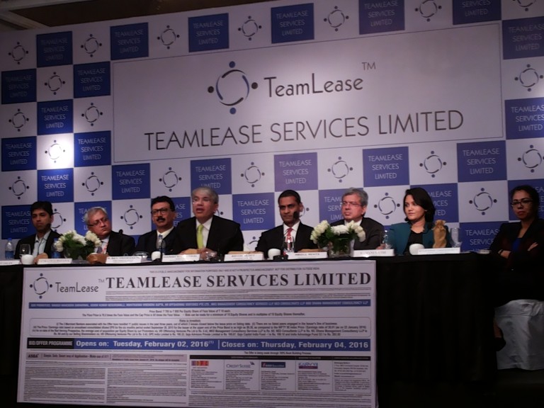 TeamLease Services Limited : Public Offer Opens on February 2, 2016 ...