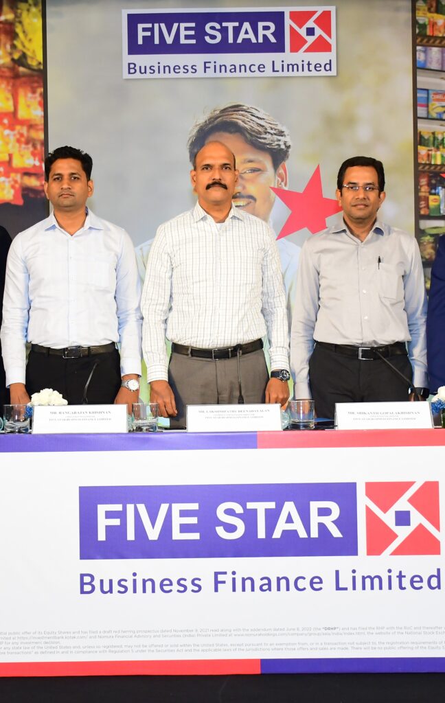 Five Star Business Finance Limited Initial Public Offering To Open On
