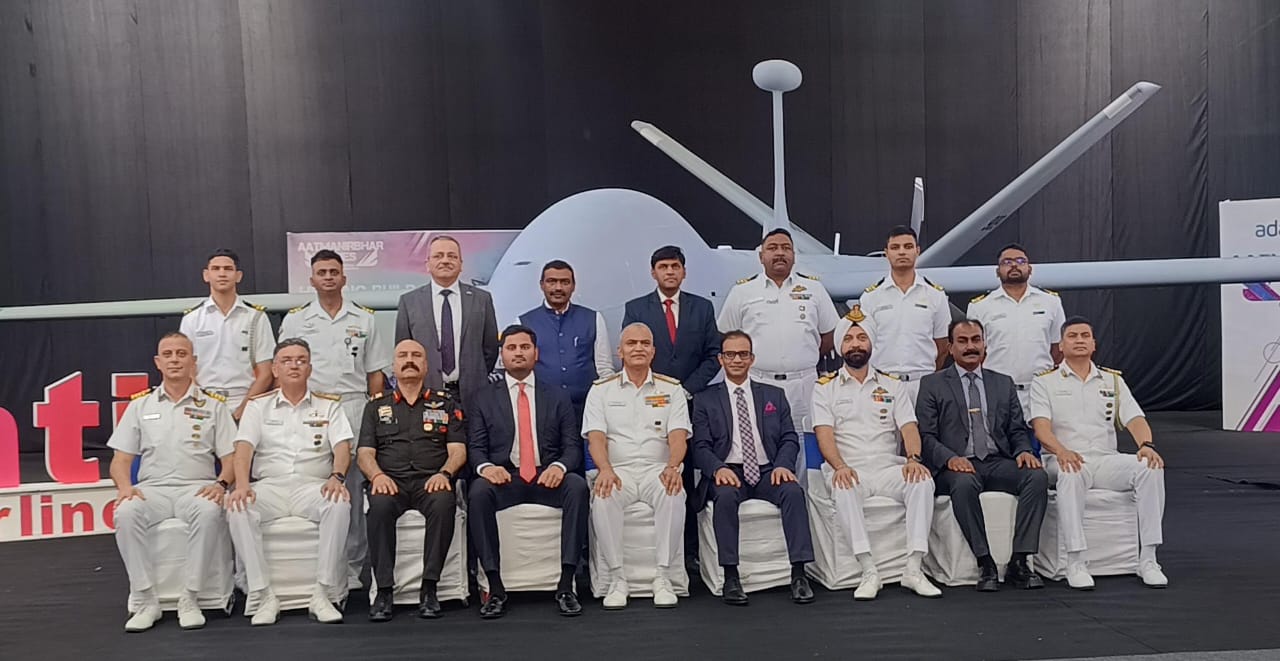 Navy Chief unveils first indigenously manufactured Drishti 10 UAV of ...